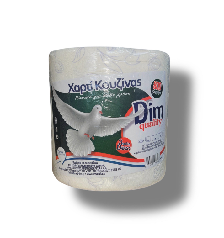 ΡΟΛΟ ΚΟΥΖΙΝΑΣ 3 ΦΥΛΛΟ DIM 800GR ΤΟ ΔΙΚΟ ΜΑΣ ΡΟΛΟ | DIMXARTIKA